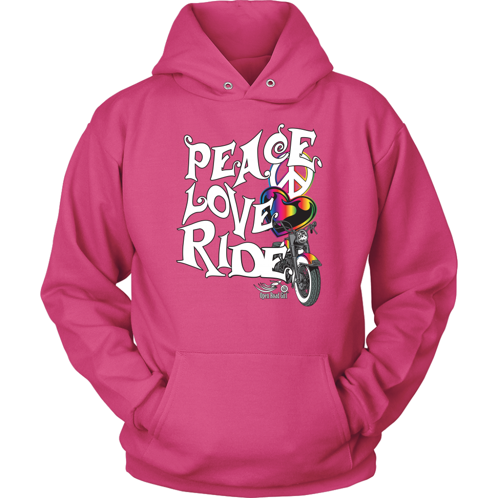 RAINBOW Peace Love Ride Sweatshirt UNISEX Hoodie